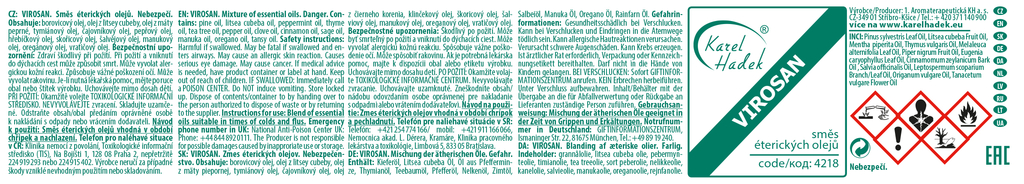 Směs esenciálních olejů VIROSAN - 10 ml - aromakh.cz